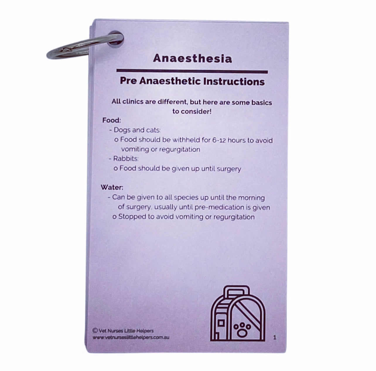 Flash Card Sets - Vet Nurses Little Helpers