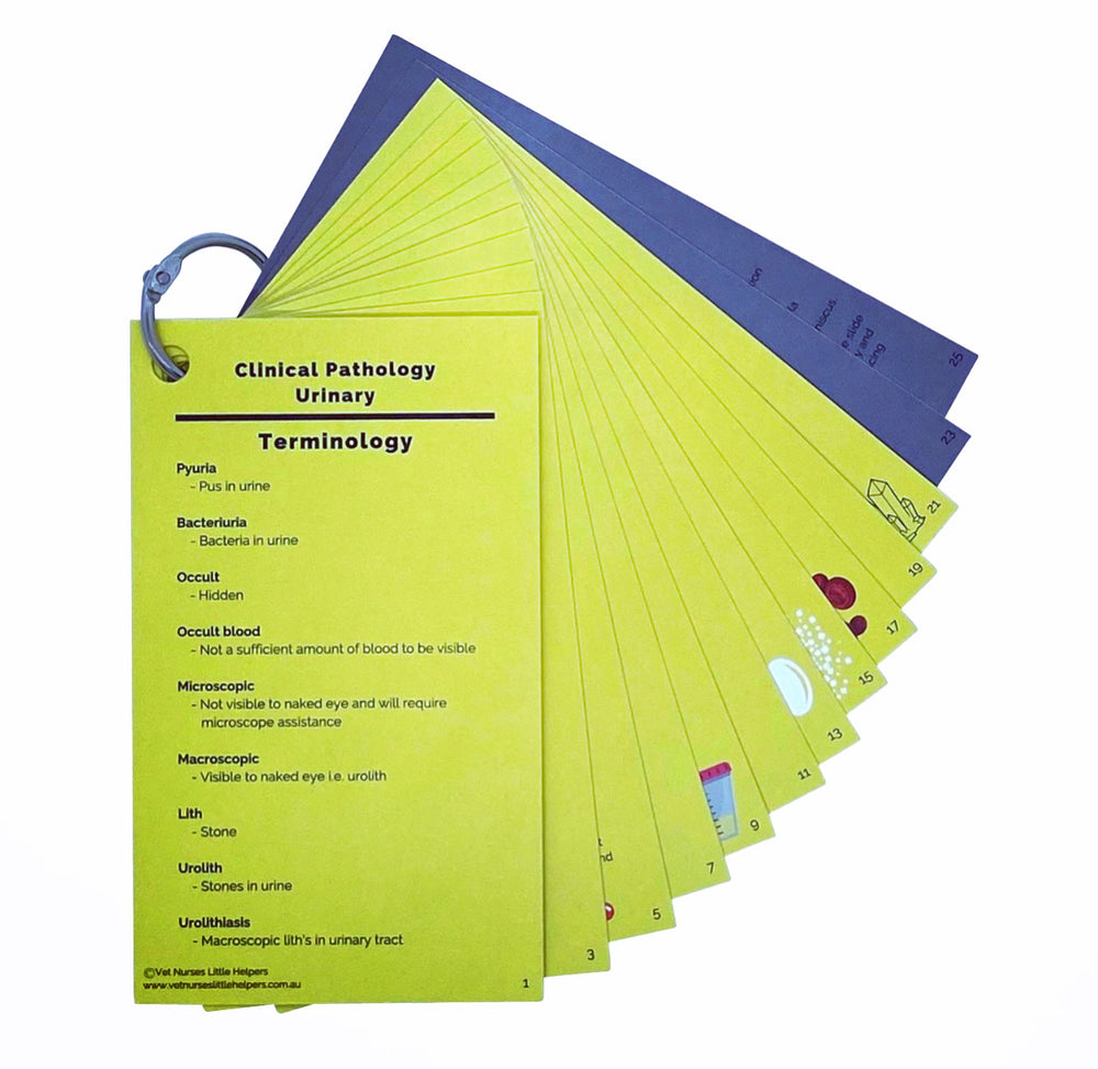 Flash Card Sets Tagged "Clinical Pathology" - Vet Nurses Little Helpers
